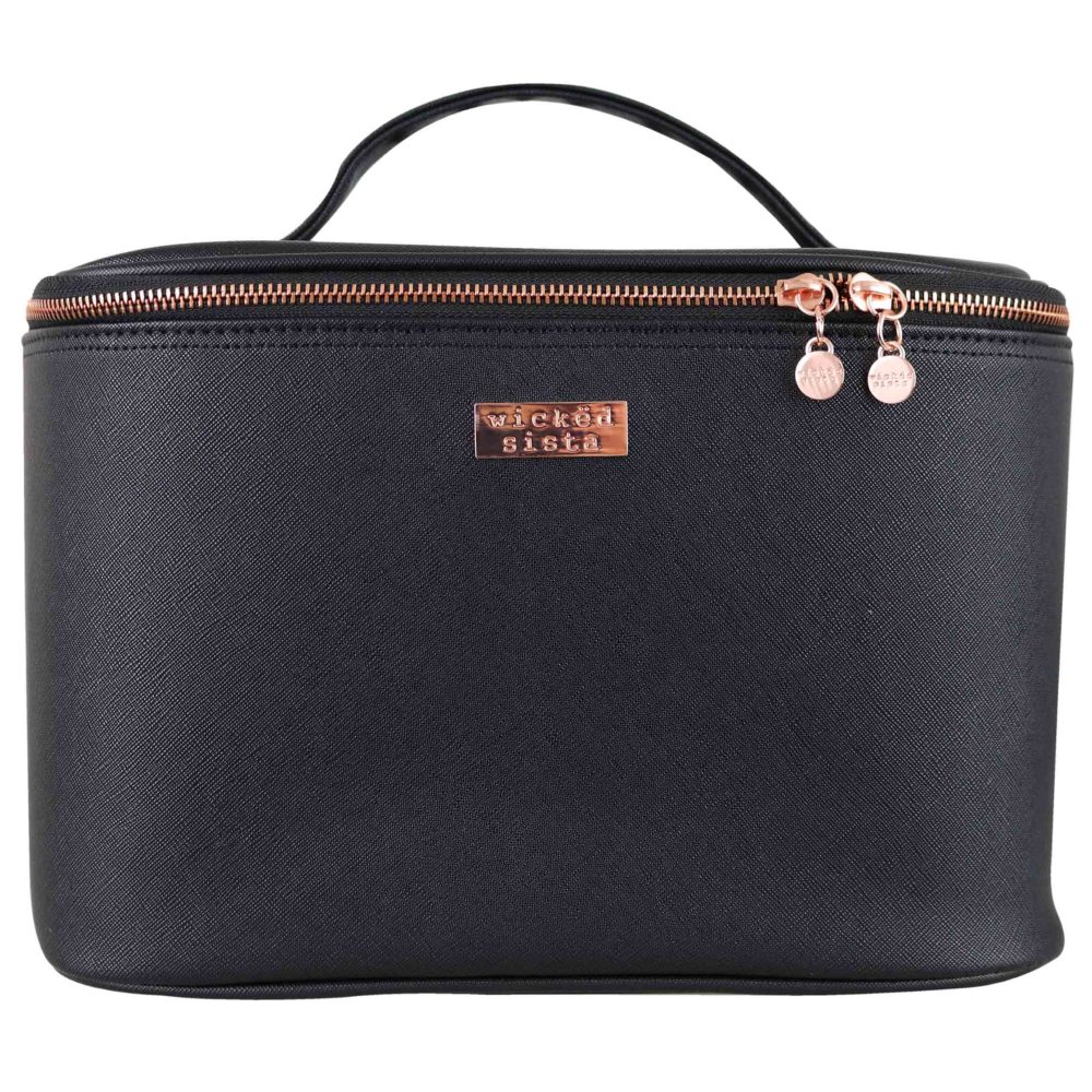 Premium black large beauty case - Wicked Sista | Cosmetic Bags ...